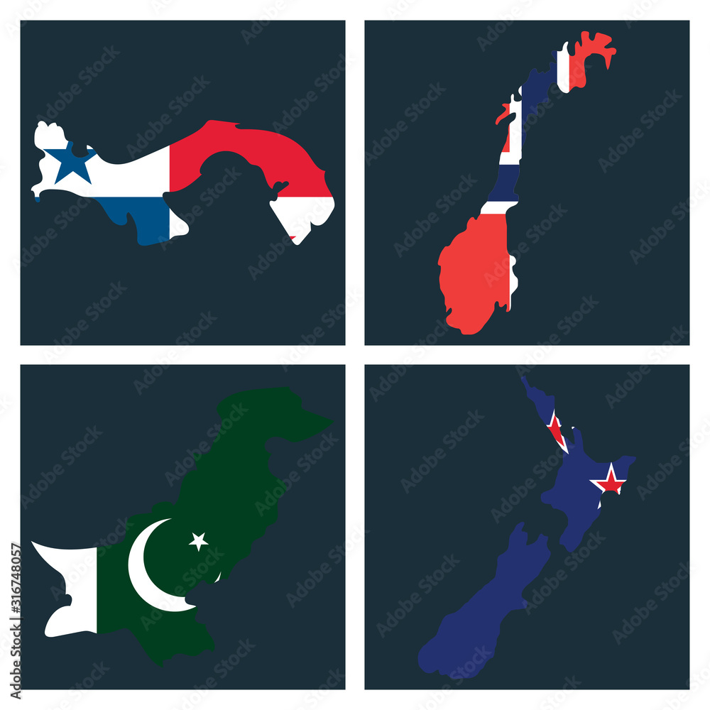 World map-countries in color on white background Stock Vector | Adobe Stock