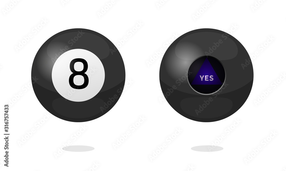 Magic ball icon set. Clipart image isolated on white background Stock ...