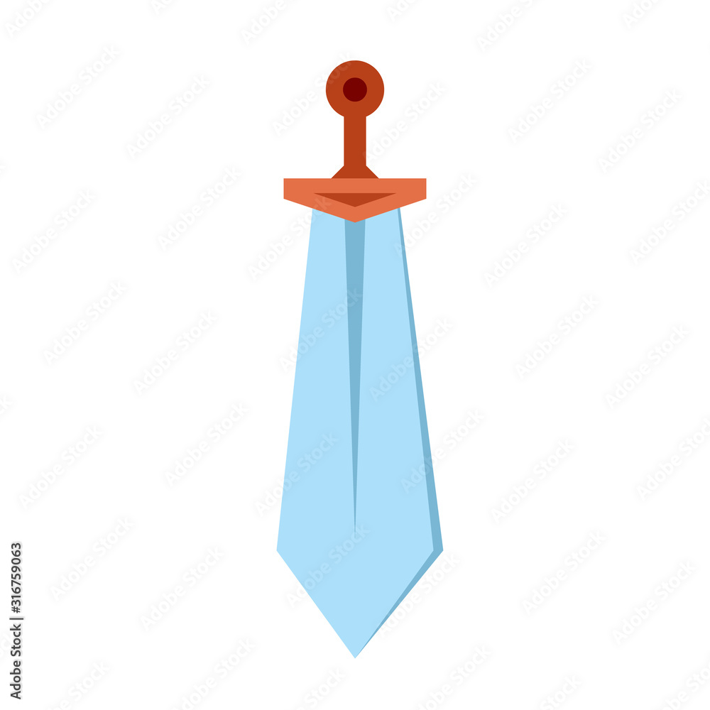 Sword cartoon icon. Clipart image isolated on white background Stock ...