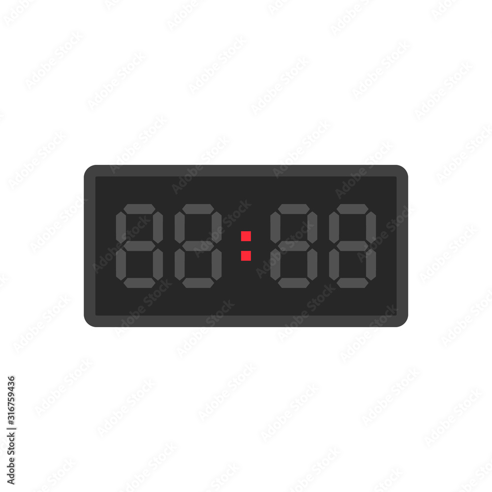 Blank digital alarm clock. Clipart image isolated on white background ... Blank digital alarm clock. Clipart image isolated on white background ...