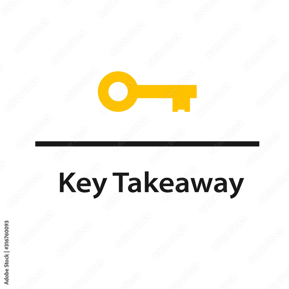 Key Takeaway design. Clipart image isolated on white background Stock ...