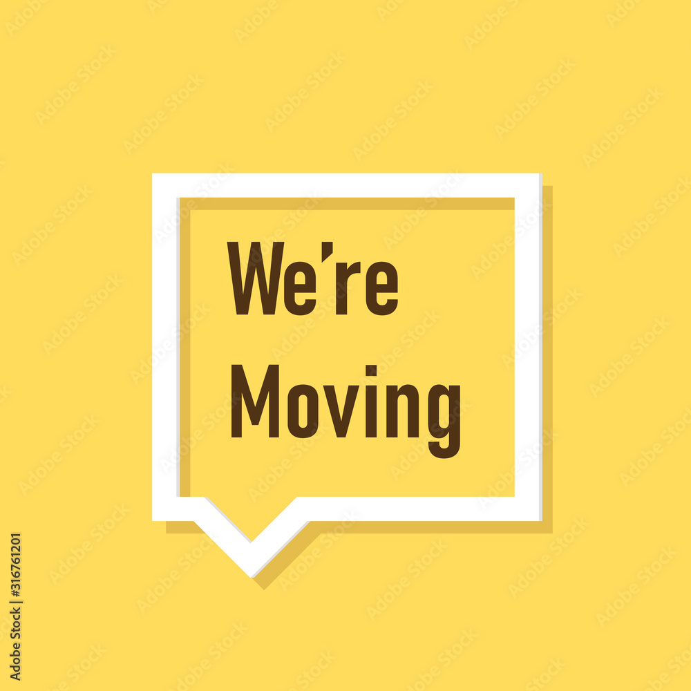 We're moving Moving card frame. Clipart image isolated on white ...