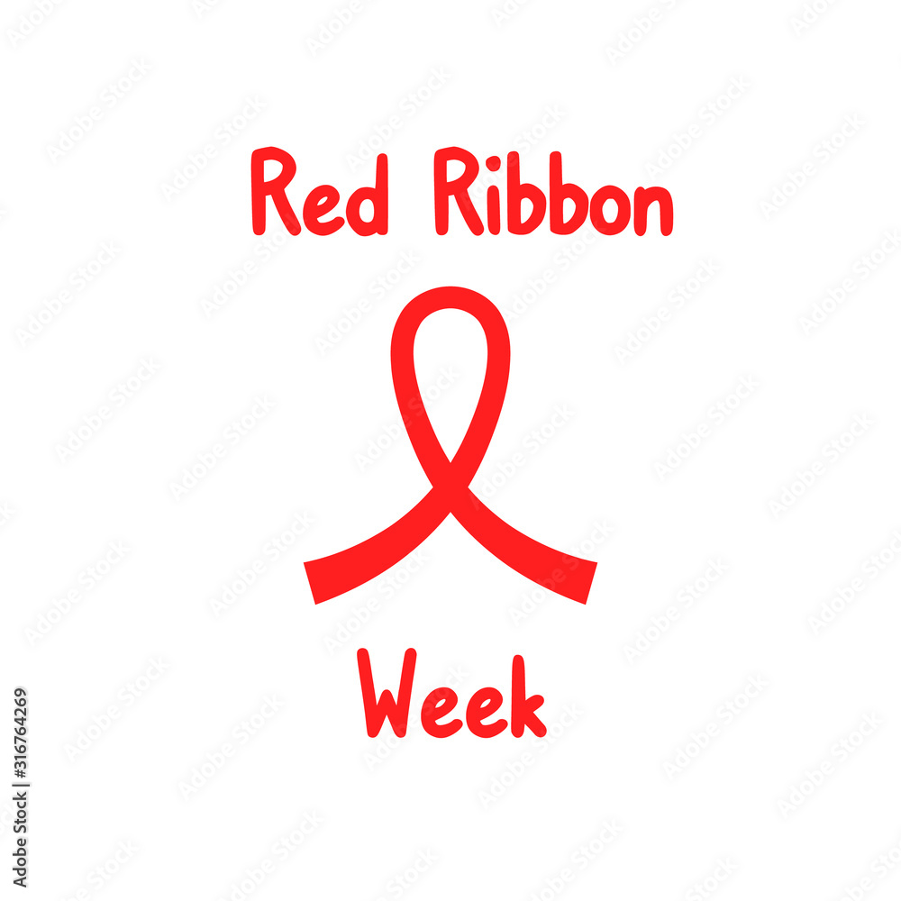 Red Ribbon icon. Clipart image isolated on white background Stock ...