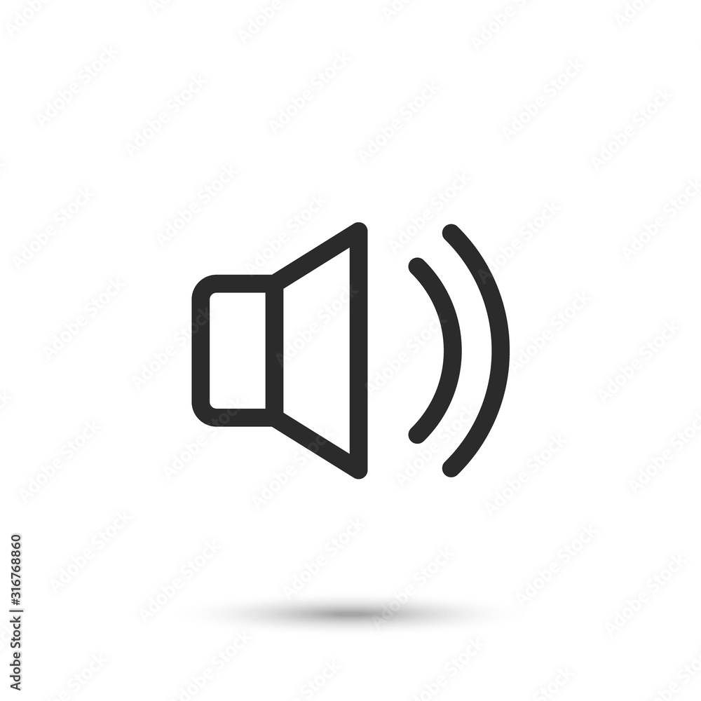Volume and sound icon. System interface icon. Vector Stock Vector ...