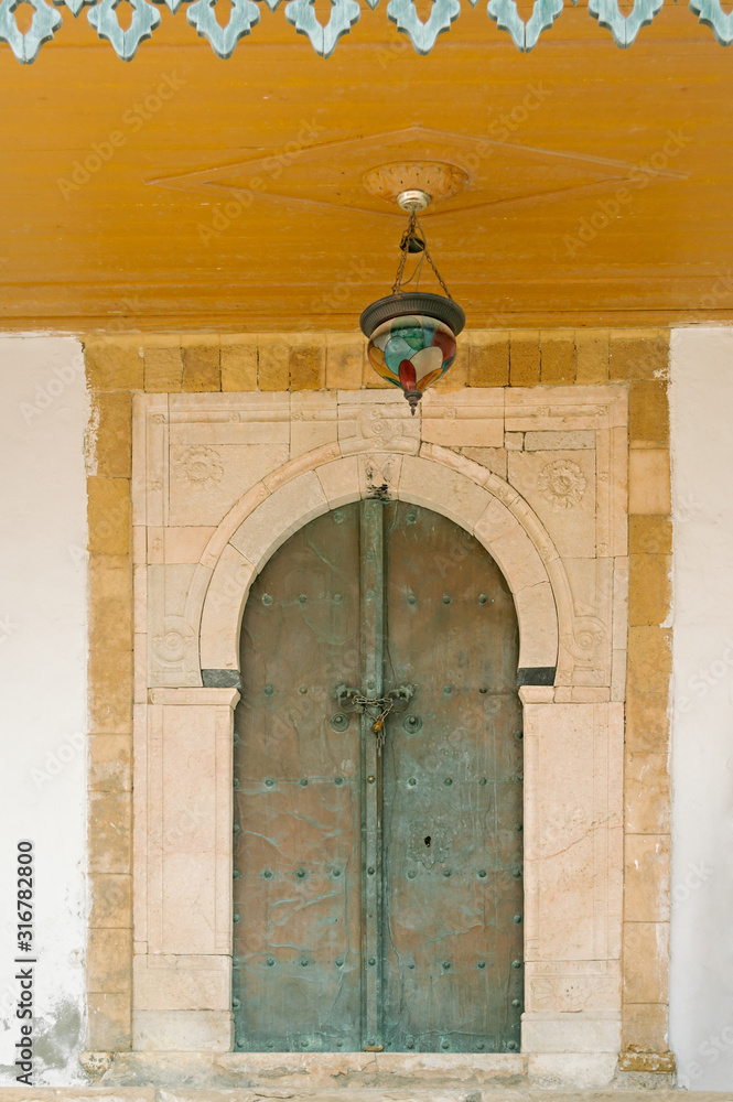 Typical local door of traditional home Tunisia, Sidi Bou Said Stock ...