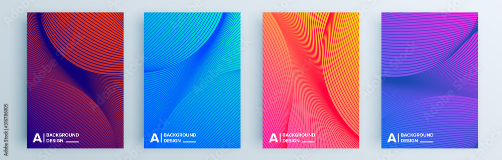 Modern abstract covers set, minimal covers design. Colorful geometric ...