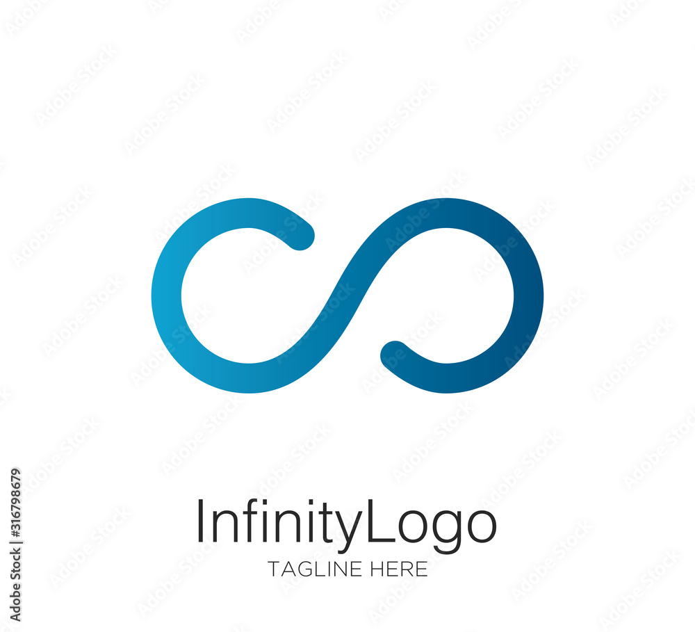 infinity logo vector design template Stock Vector | Adobe Stock