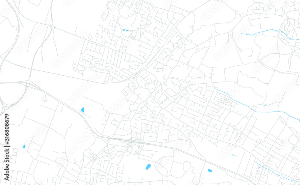 Fototapeta mapa świata dla dzieci Rayleigh, England bright vector map ...
