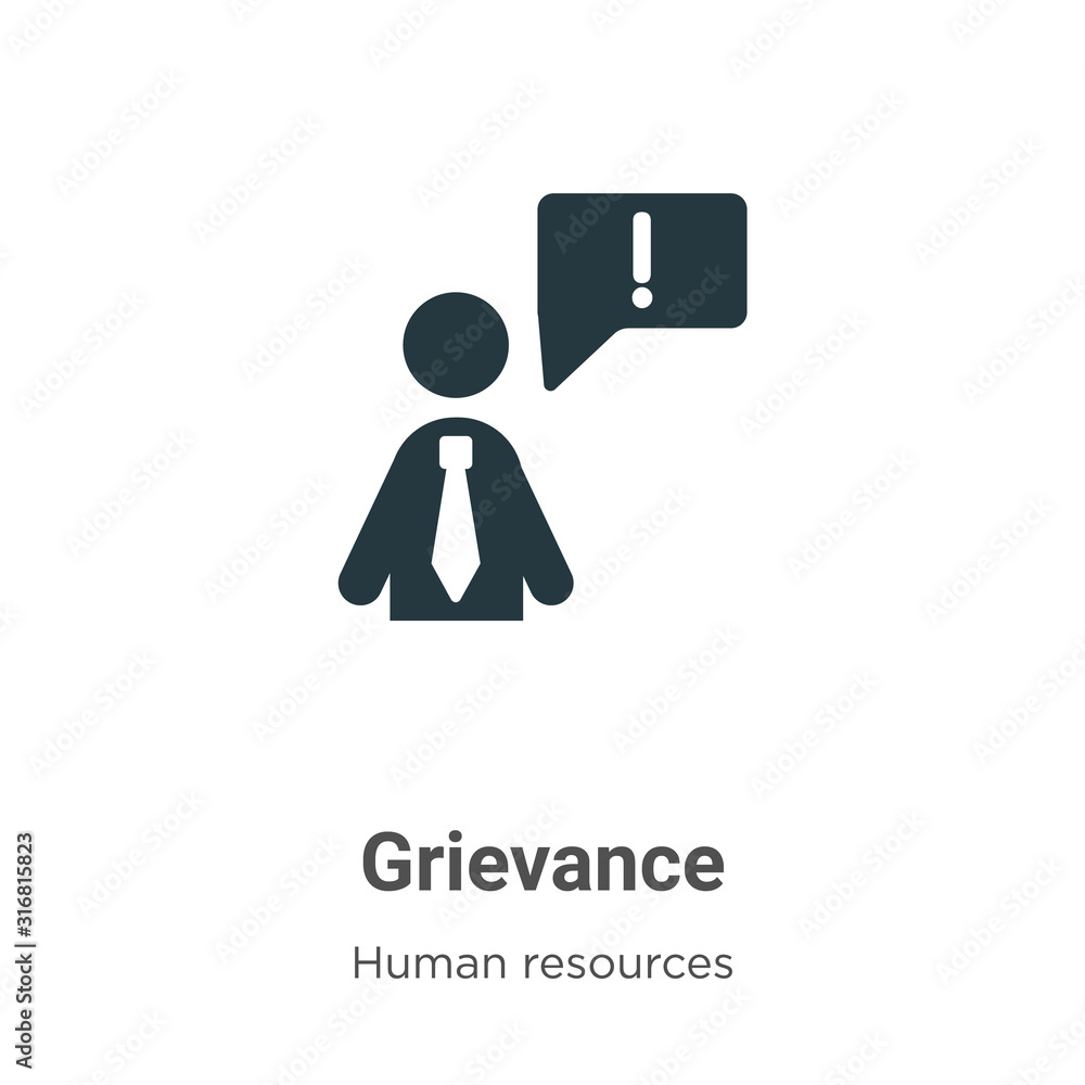 Grievance glyph icon vector on white background. Flat vector grievance ...
