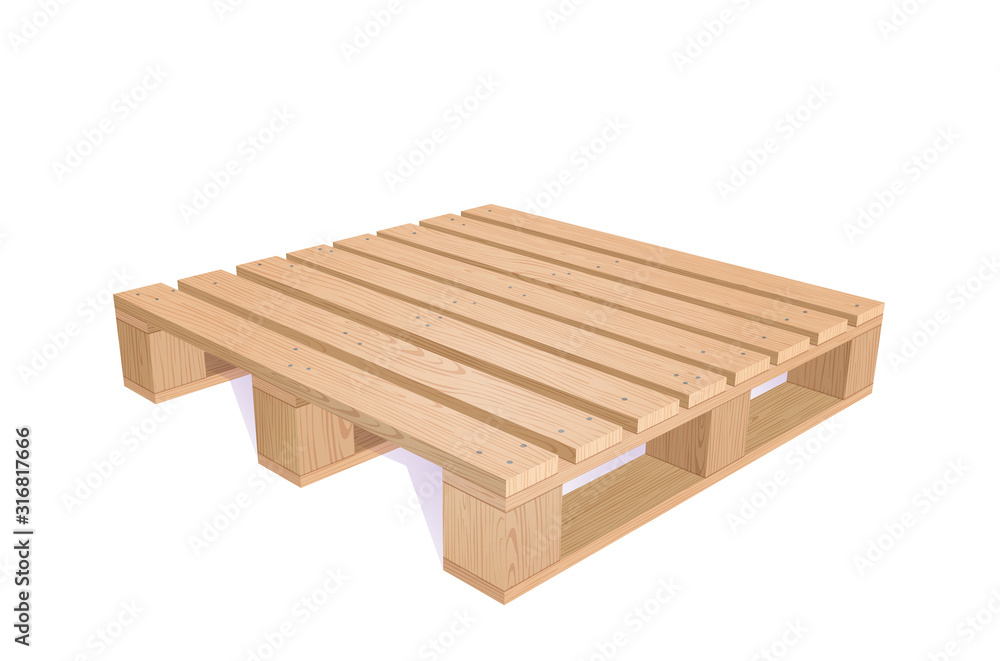 Vector Wooden Pallet Stock Vector | Adobe Stock