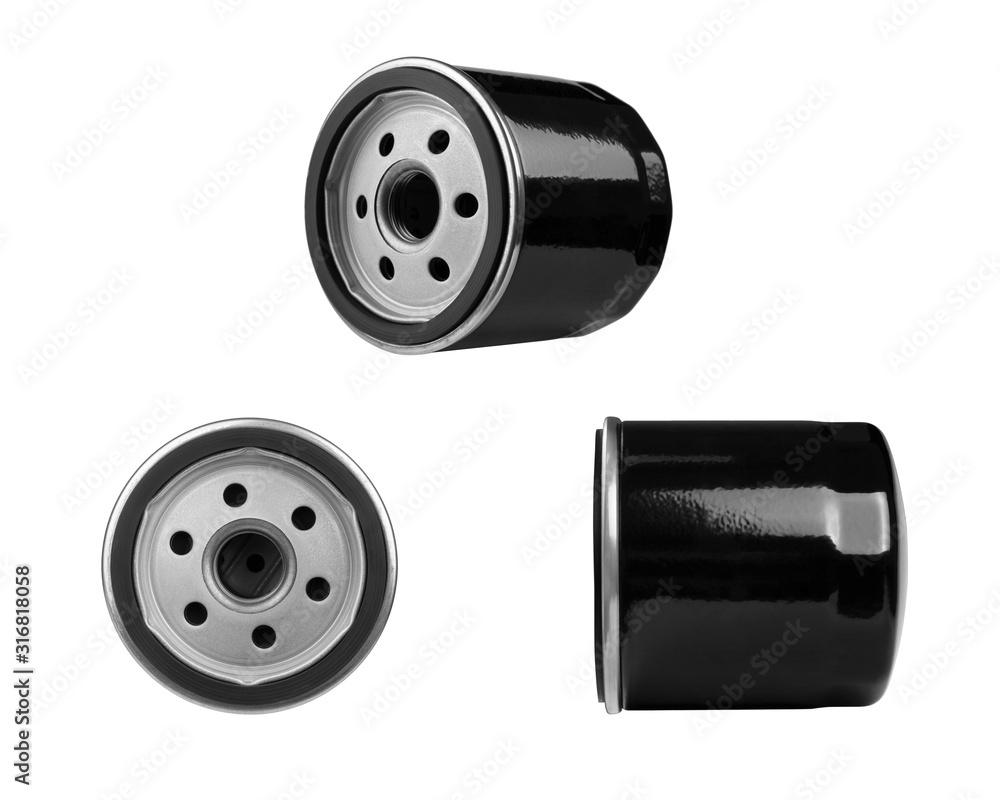 Car oil filter isolated on white background Stock Photo | Adobe Stock