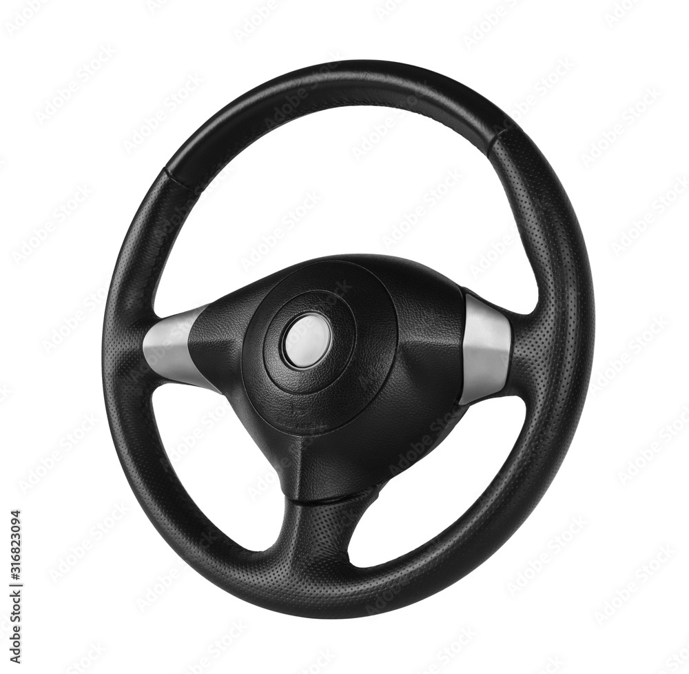 Steering wheel, isolated Stock Photo | Adobe Stock