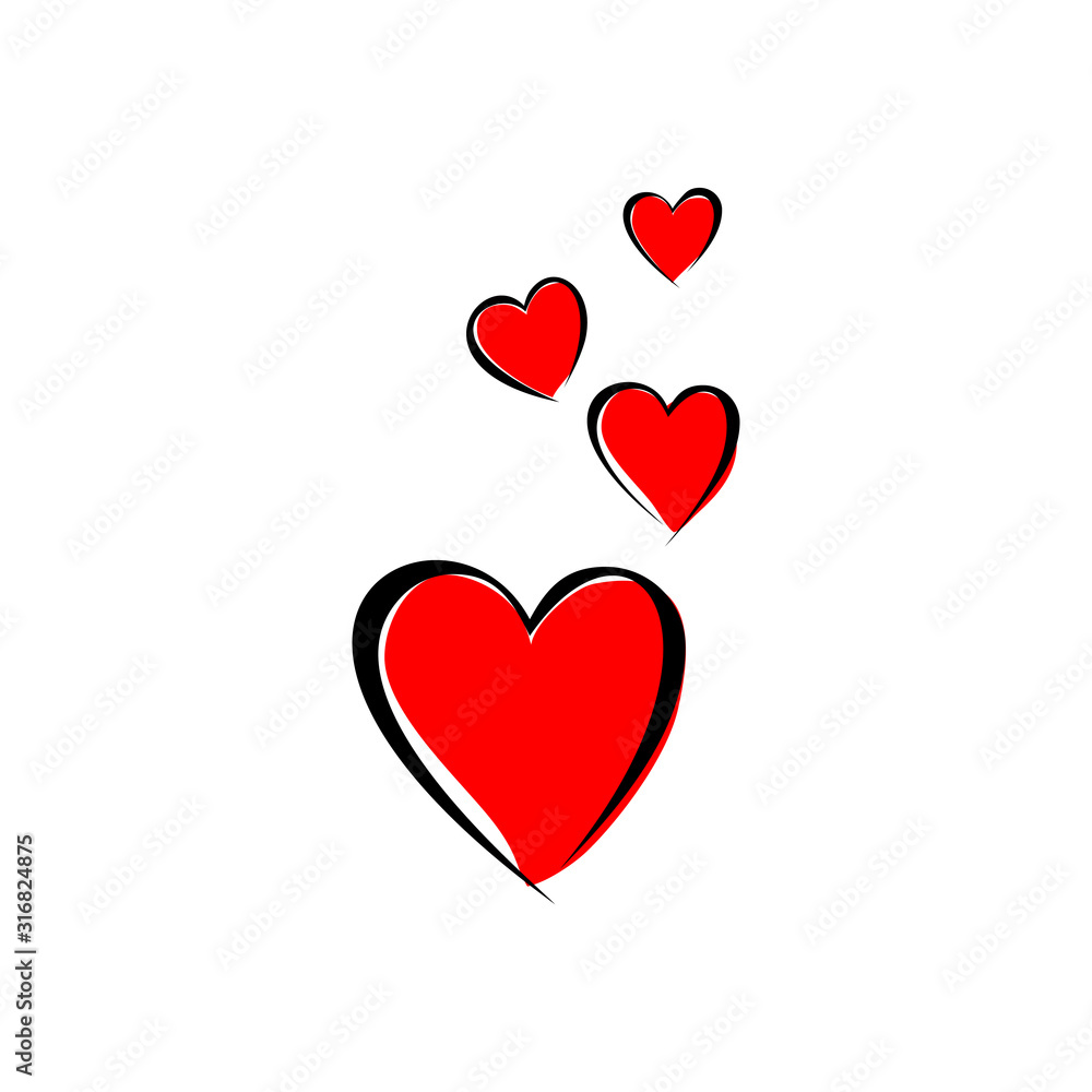 Hearth Shape vector Illustration Stock Vector | Adobe Stock