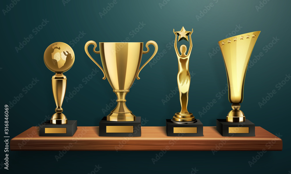 Trophy Frame Realistic Composition Stock Vector | Adobe Stock