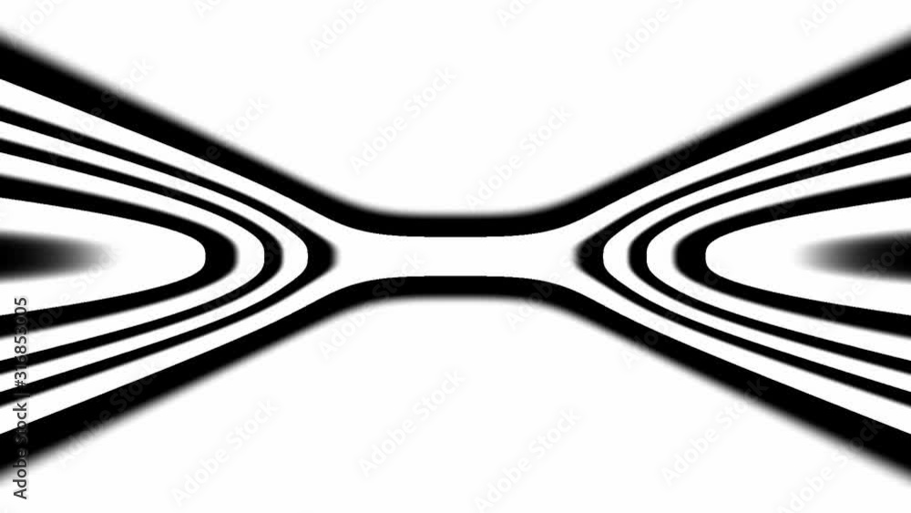 Abstract CGI motion background with moving black white shapes (full HD ...