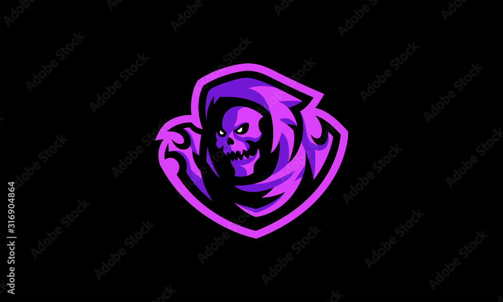 The Reaper Esport Logo - Mascot Logo-13 Stock Vector | Adobe Stock