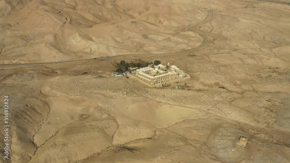 Nabi Musa (Prophet Moses) burial site in Judean desert, Israel, 4k ...