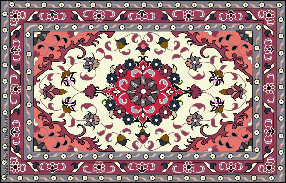 Persian carpet original design, tribal vector texture. Easy to edit and ...