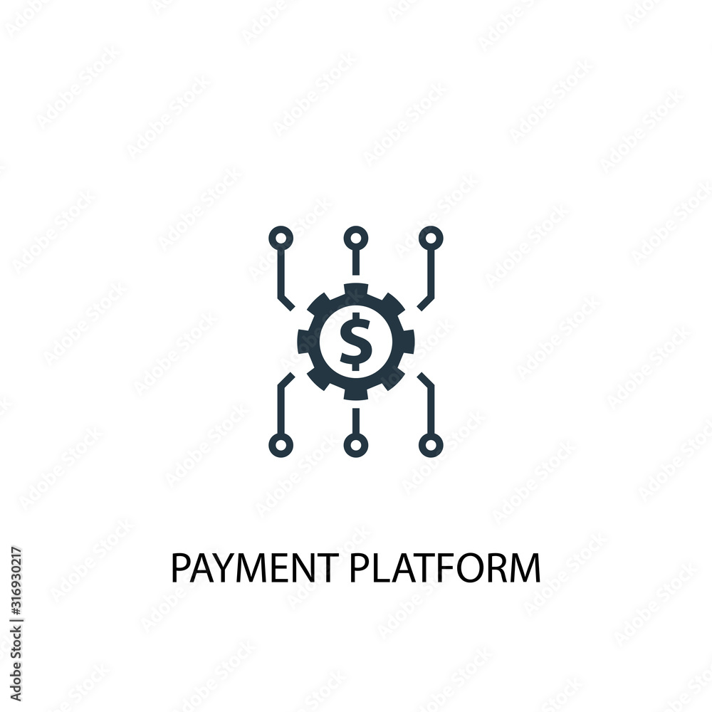 Payment platform icon. Simple element illustration. Payment platform ...