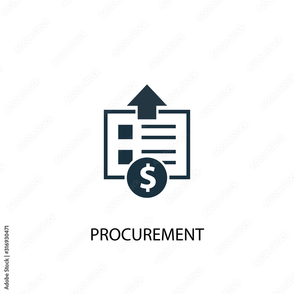 procurement icon. Simple element illustration. procurement concept ...