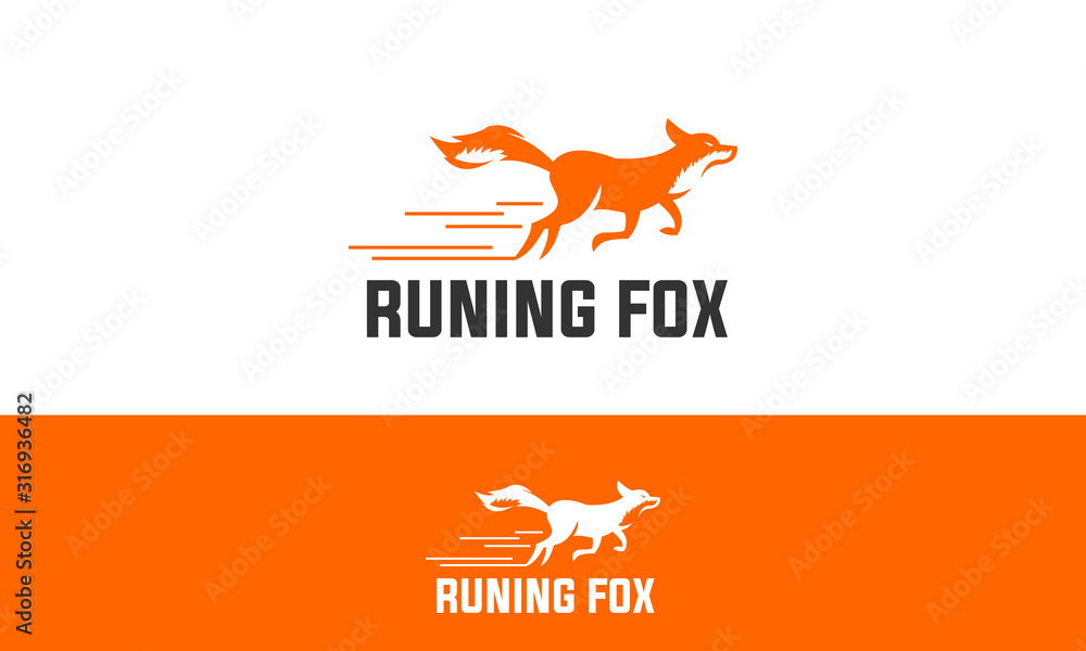 runing fox logo, smart icons for company Stock Vector | Adobe Stock