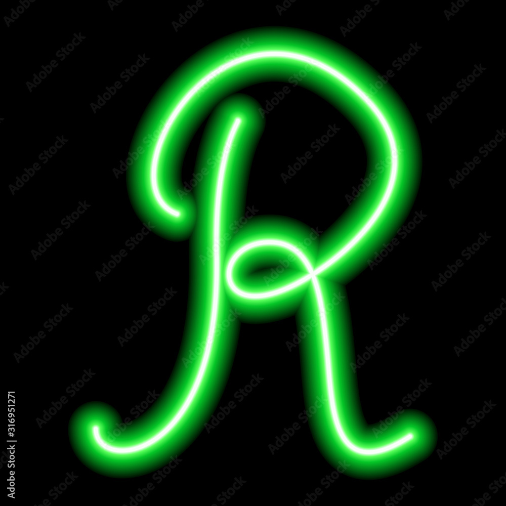 Lime Green Letter A