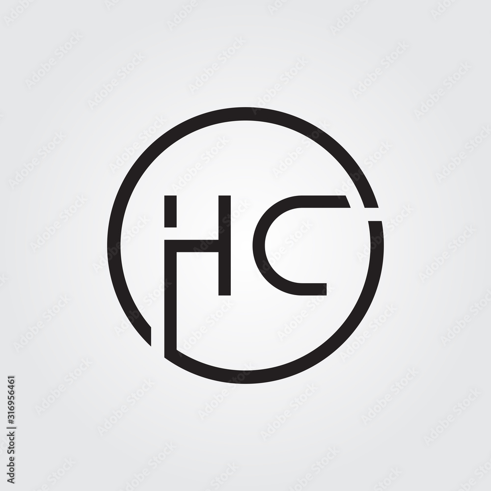 letter HC Logo Design Vector Template. Initial HC Letter Design Vector ...