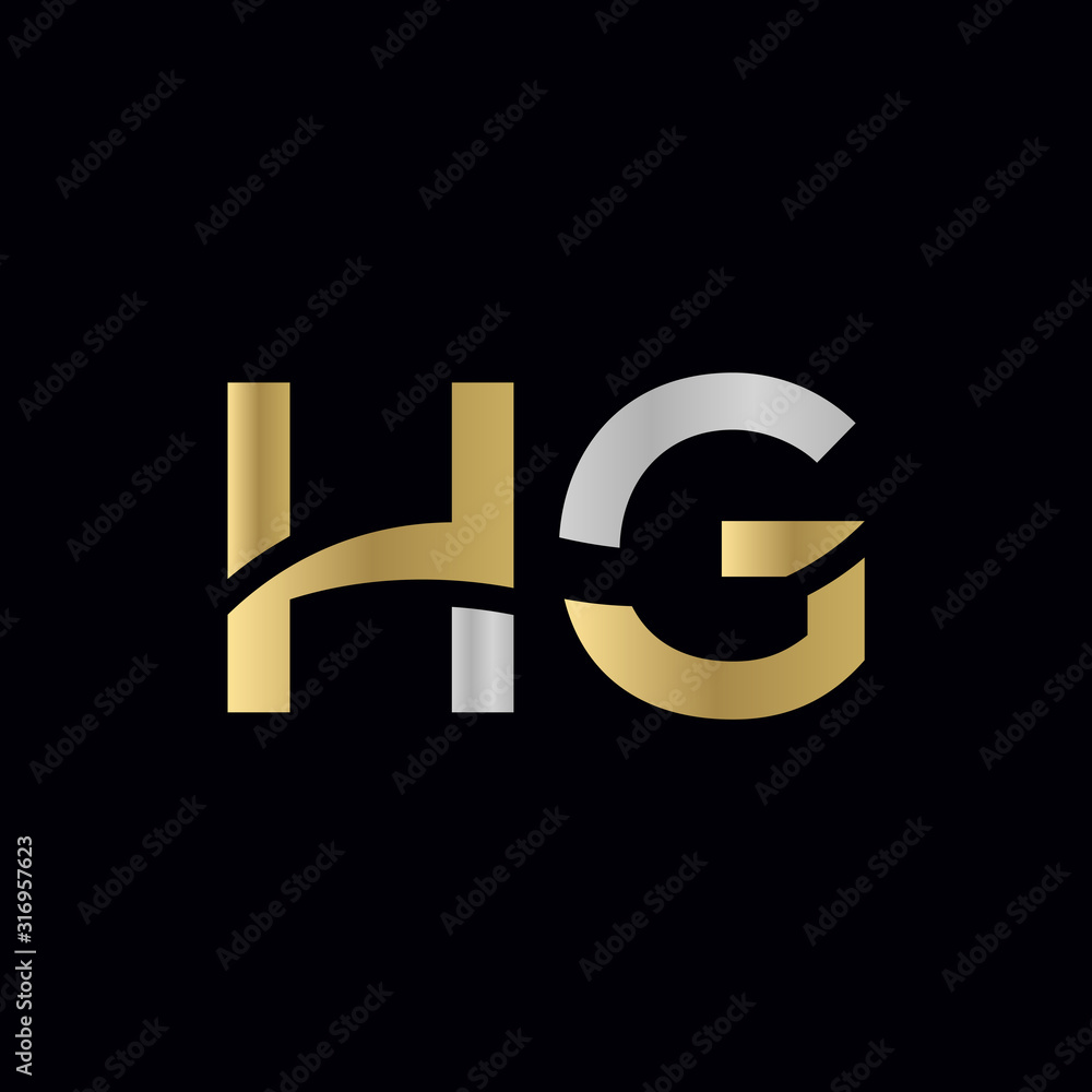 letter HG Logo Design Vector Template. Initial HG Letter Design Vector ...