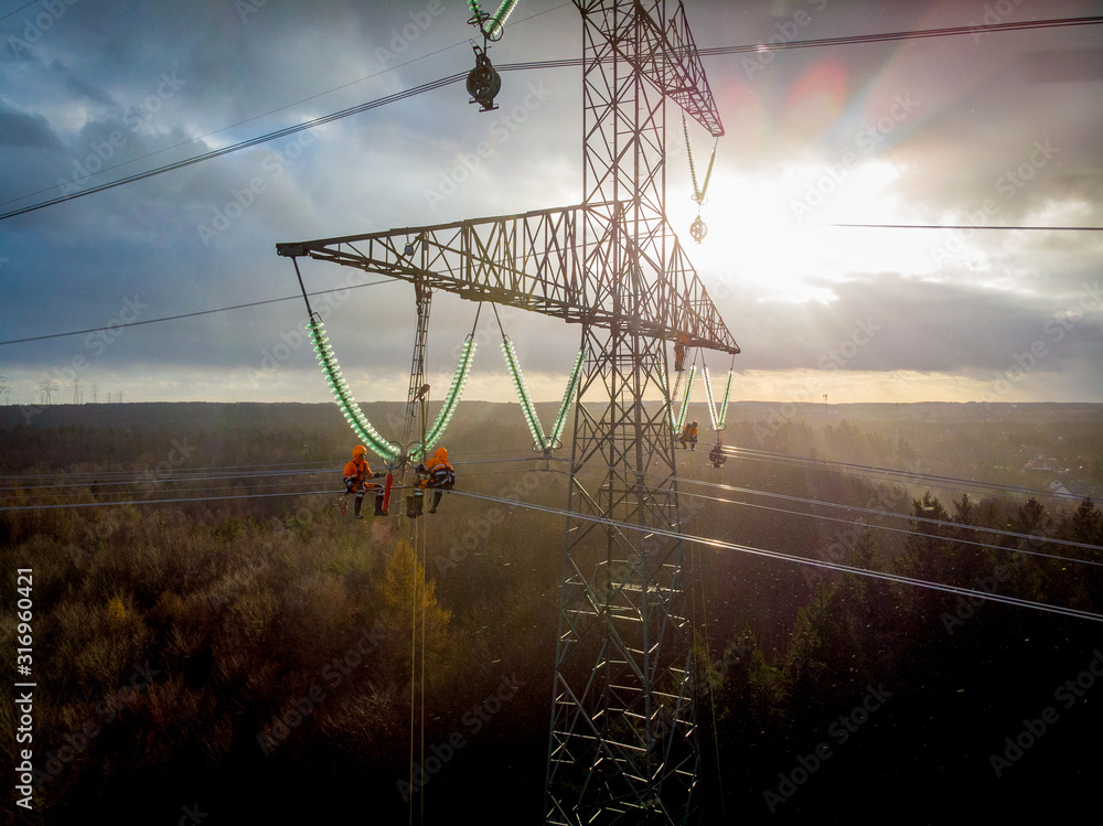 POMERANIA DISTRICT,POLAND - DECEMBER 8,2018: Aerial view of ...
