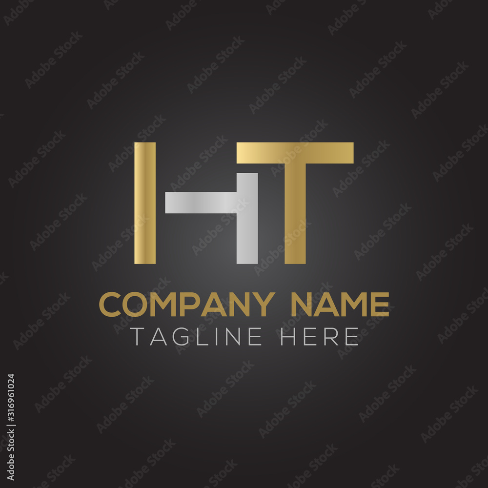 letter HT Logo Design Vector Template. Initial HT Letter Design Vector ...