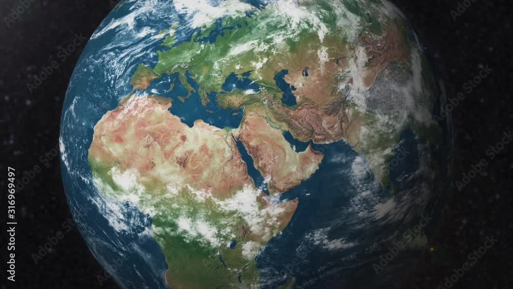 Earth zoom to Middle East satellite view 3d animation Stock Video ...