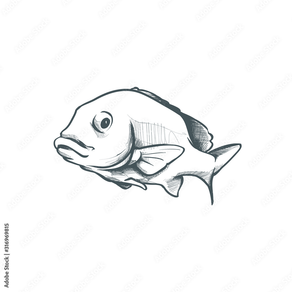 Underwater Fish Drawing