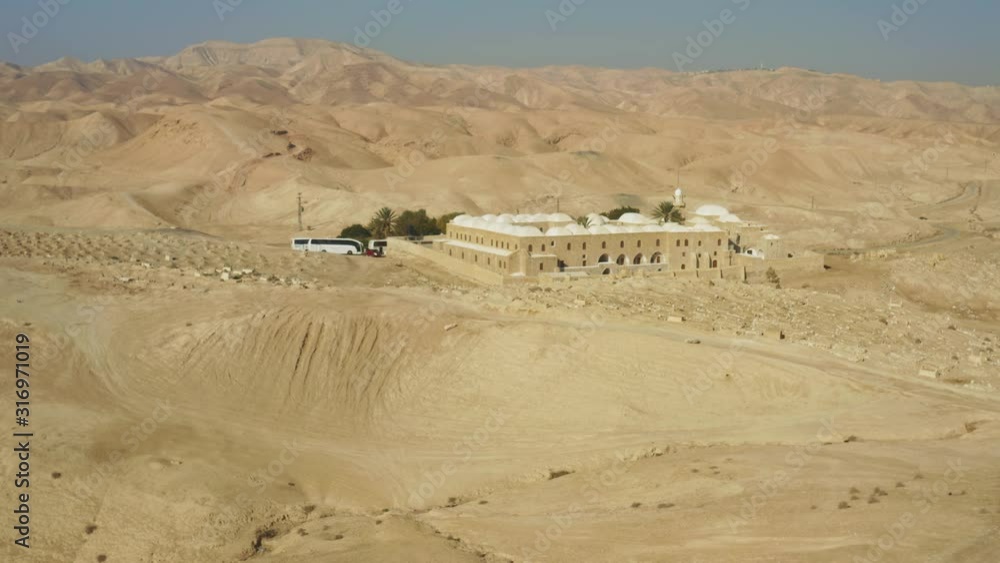 Nabi Musa (Prophet Moses) burial site in Judean desert, Israel, 4k ...