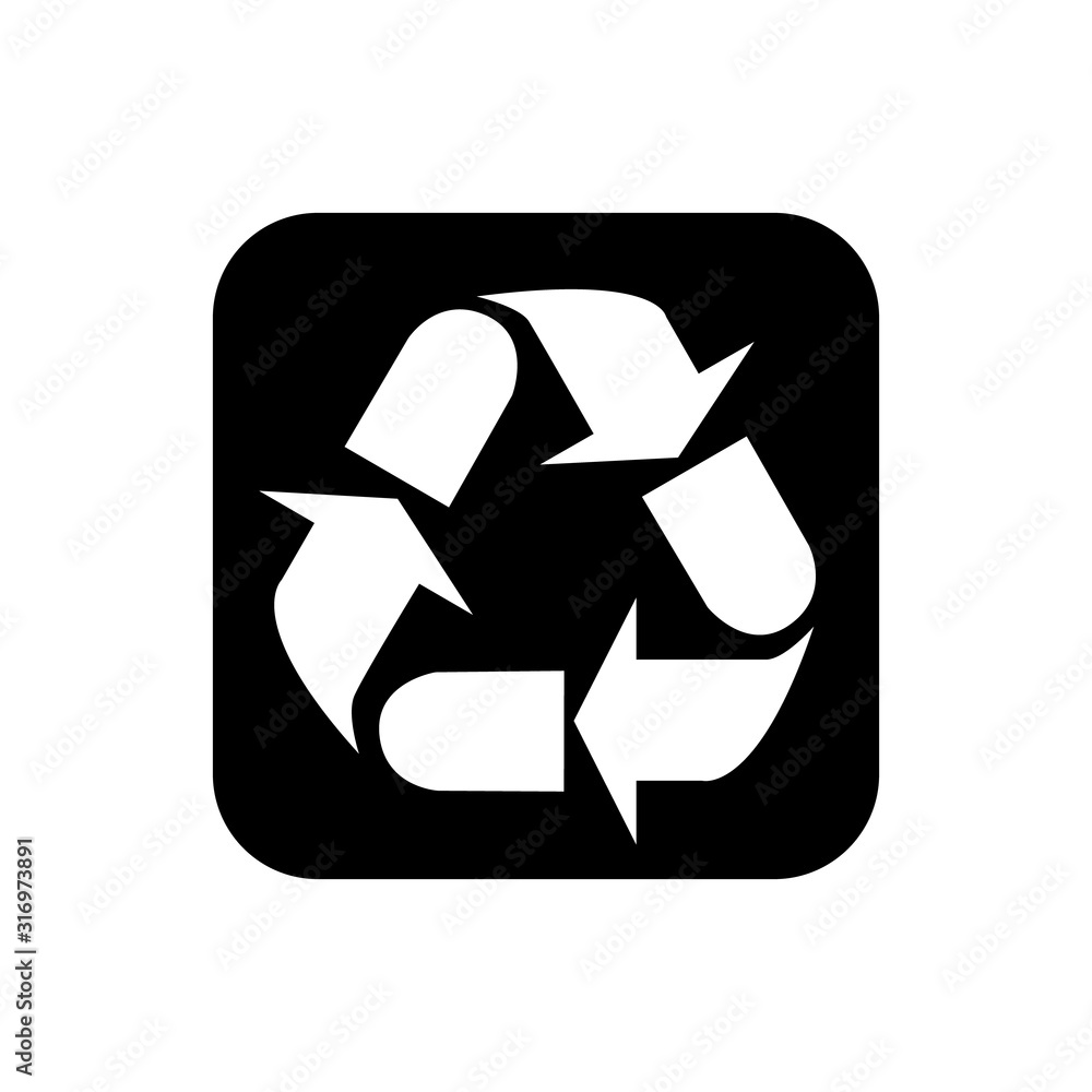 Eco recycling sign. Icon. vector Stock Vector | Adobe Stock