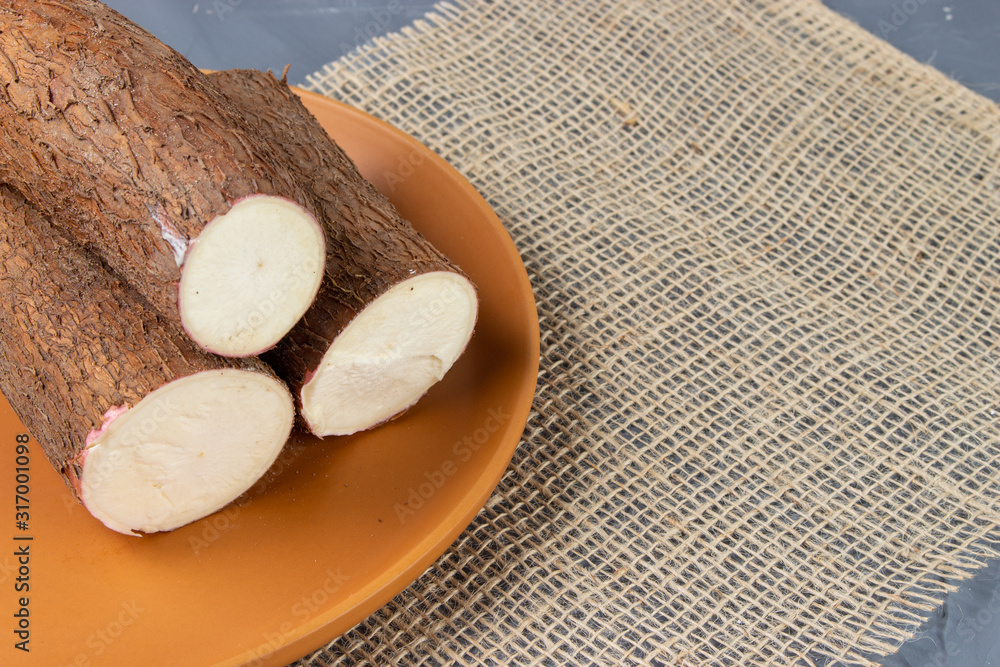 Pieces of Cassava. One of the most important brazilian food. (mandioca ...