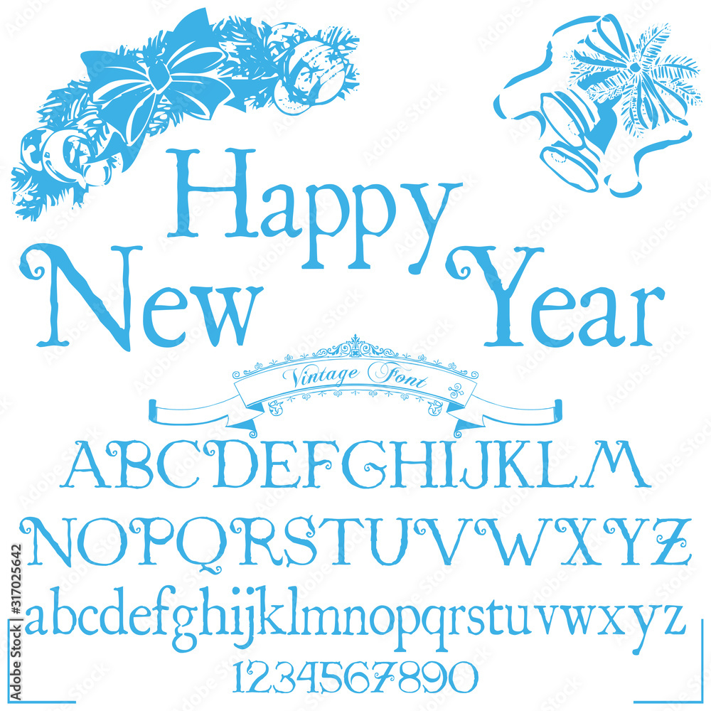 Font, Typeface, Script, Old style - vintage script font. Vector ...