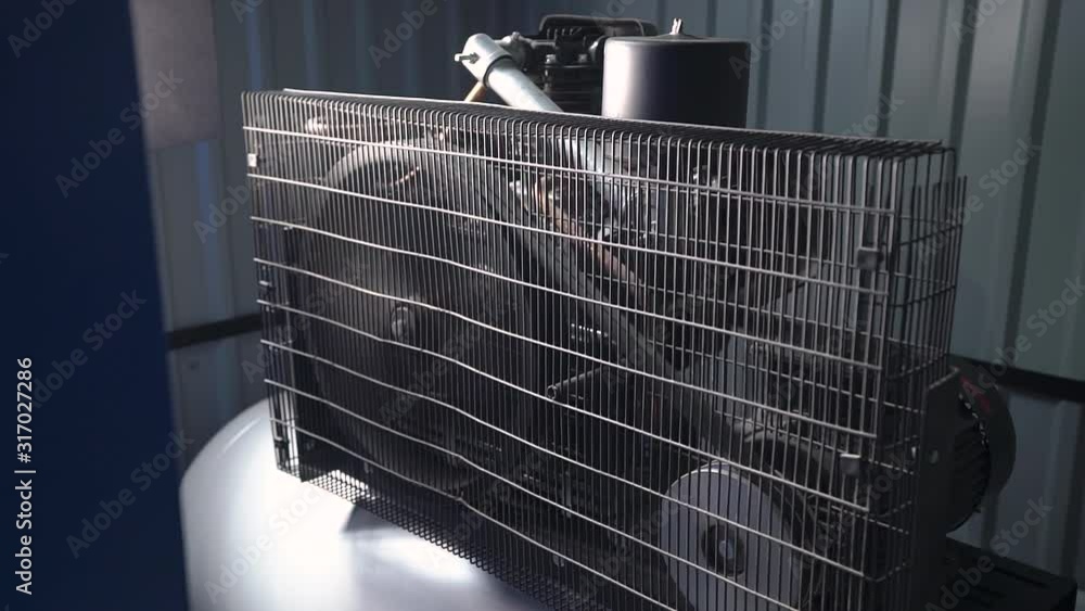 Industrial water compressor system equipment at the station of water ...