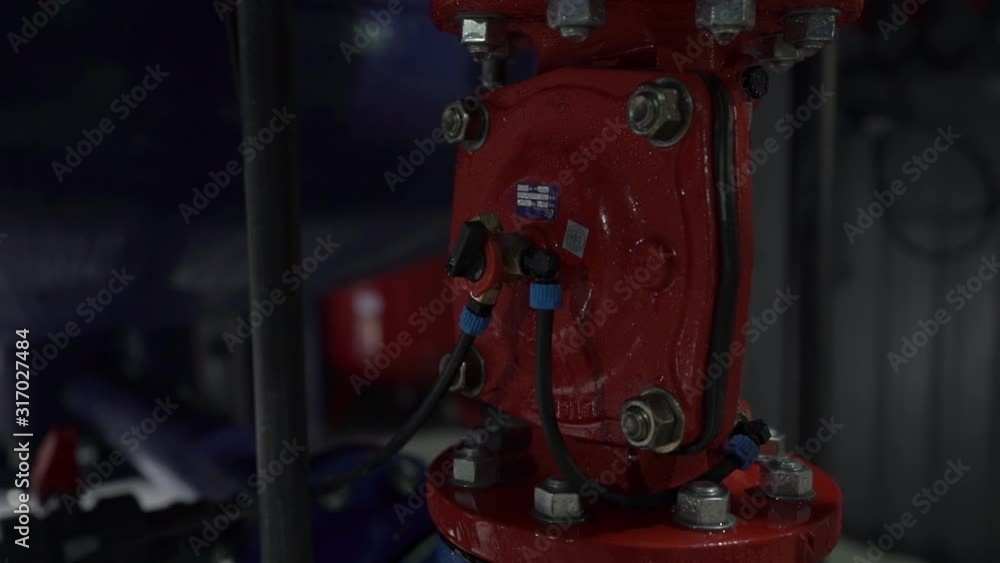 Vidéo Stock Water pipes connections industrial system equipment at the ...