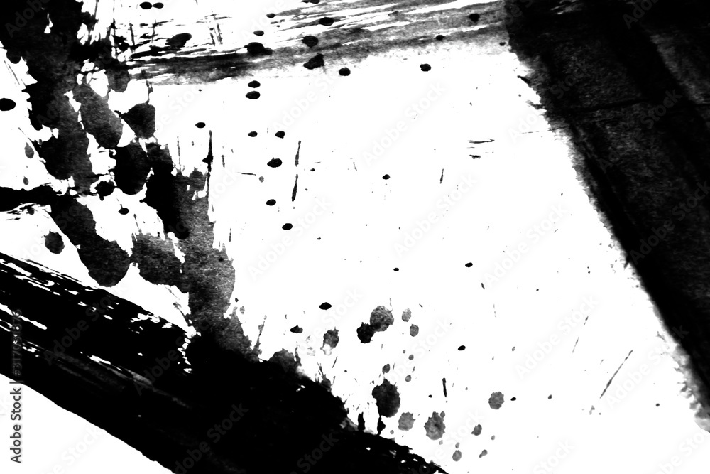 japan black ink style splatter stroke paint brush paint paper texture ...