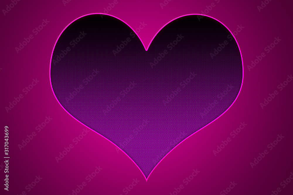 Fondo y corazón de color rosa para San Valentín. Stock Illustration ...