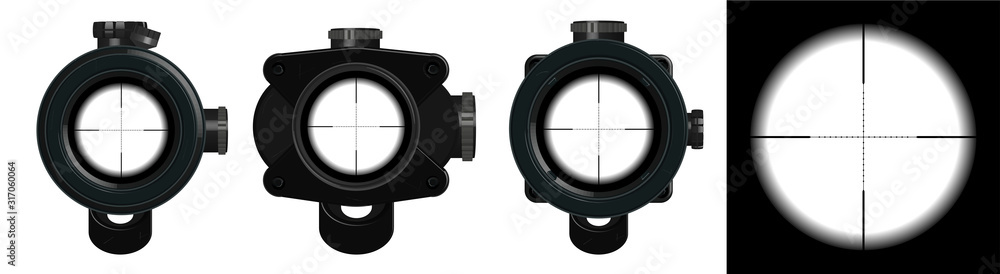 3D models optical sight. Sniper score in realistic style for pc and ...