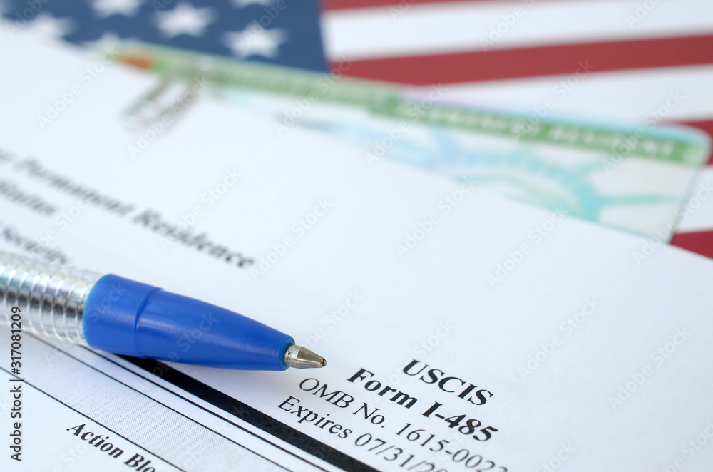 I-485 Application to register permanent residence or adjust status form ...