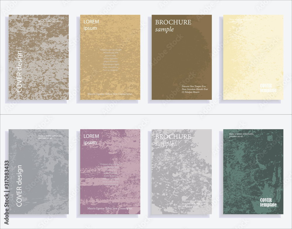 Minimalistic cover design templates. Set of layouts for covers of books ...