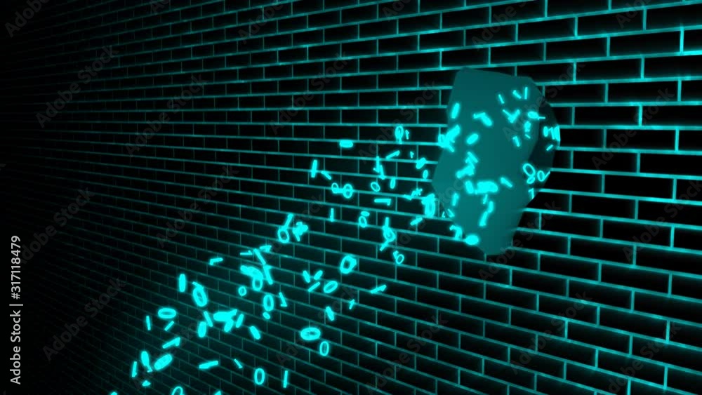 Data Breach Leak Security Concept with Binary Information Flowing - 4K ...