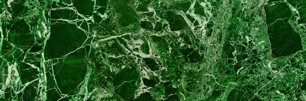 Polished Green And Malachite Color Marble With White Streaks. Stone ...