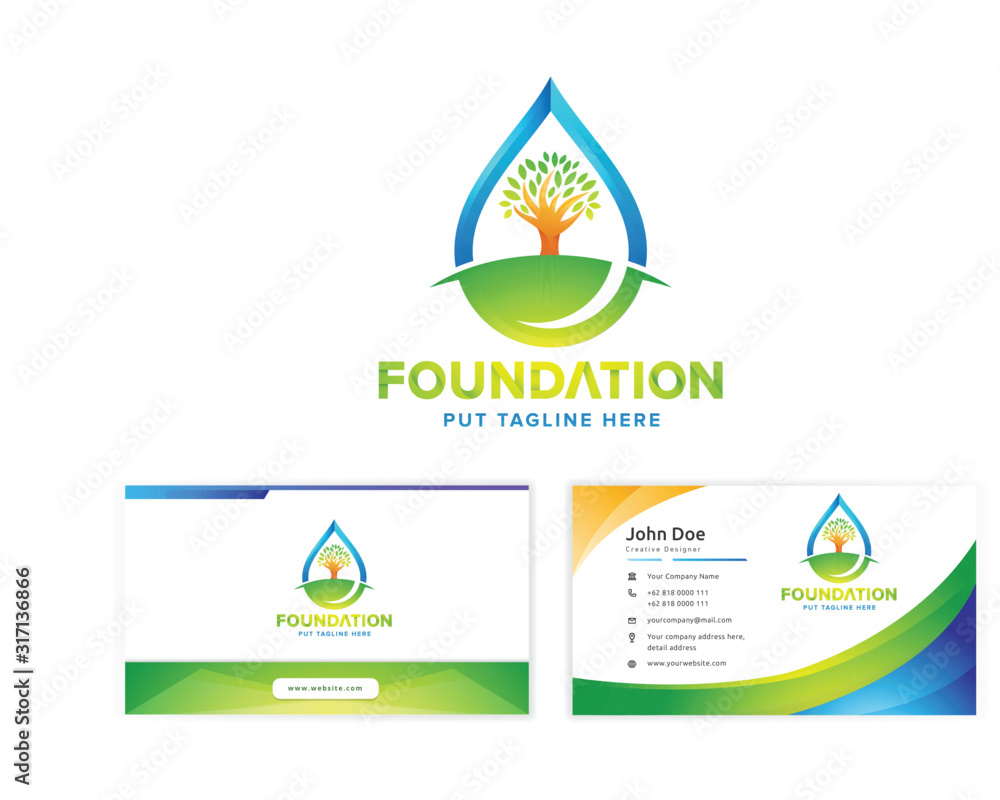 foundation logo template Stock Vector | Adobe Stock