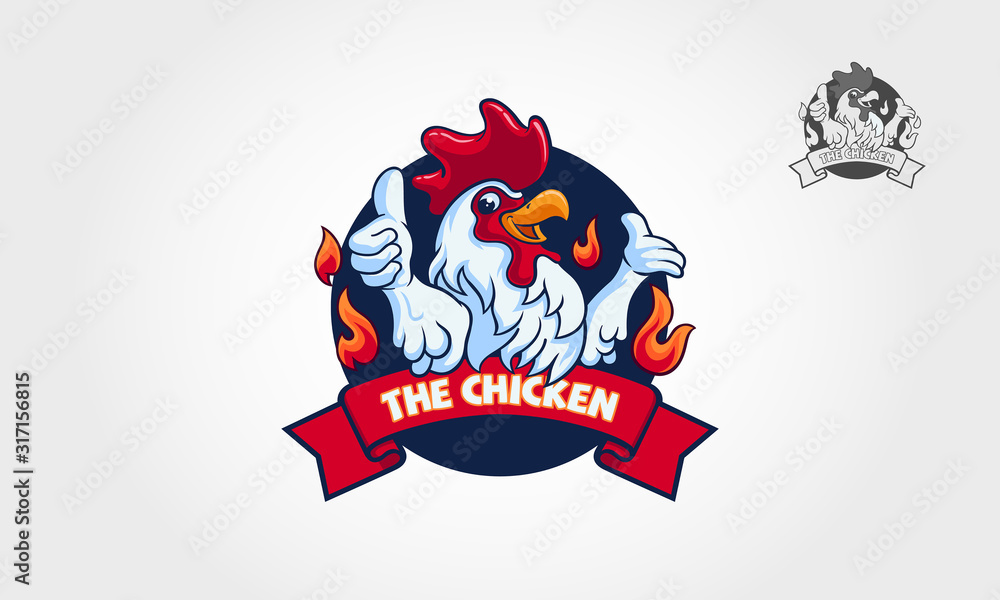The Chicken logo illustration. This logo template suitable for ...