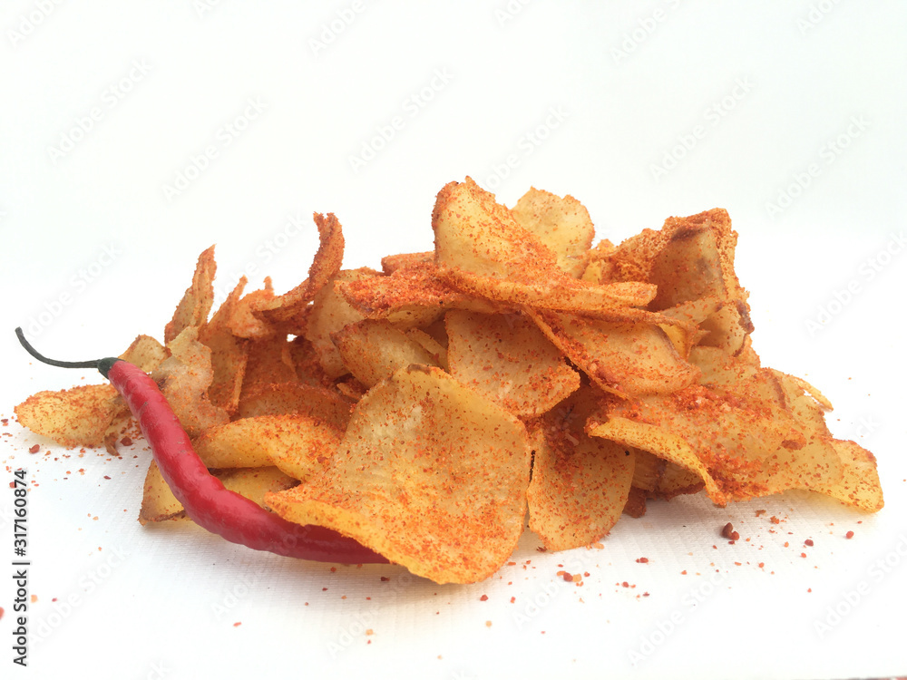 cassava chips are snacks made from cassava slices then fried, then ...