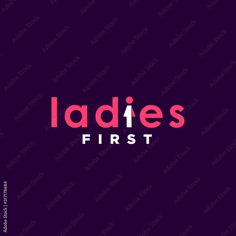 simple ladies logo design inspiration . ladies first logo design ...