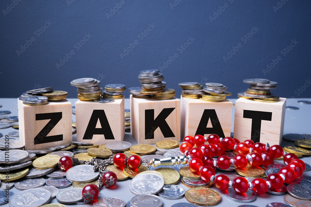 Islamic zakat concept. A contribution structure for Muslims or Moslems ...